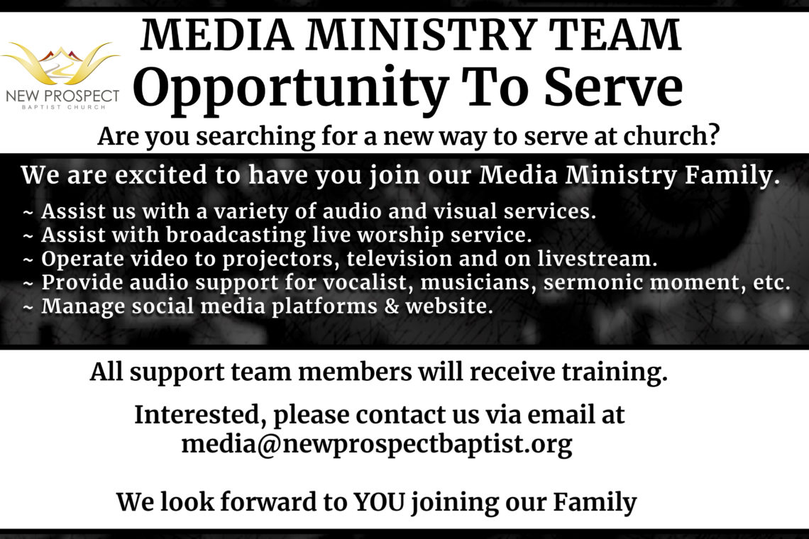 New Prospect Baptist Church We Seek To Be The Village Well